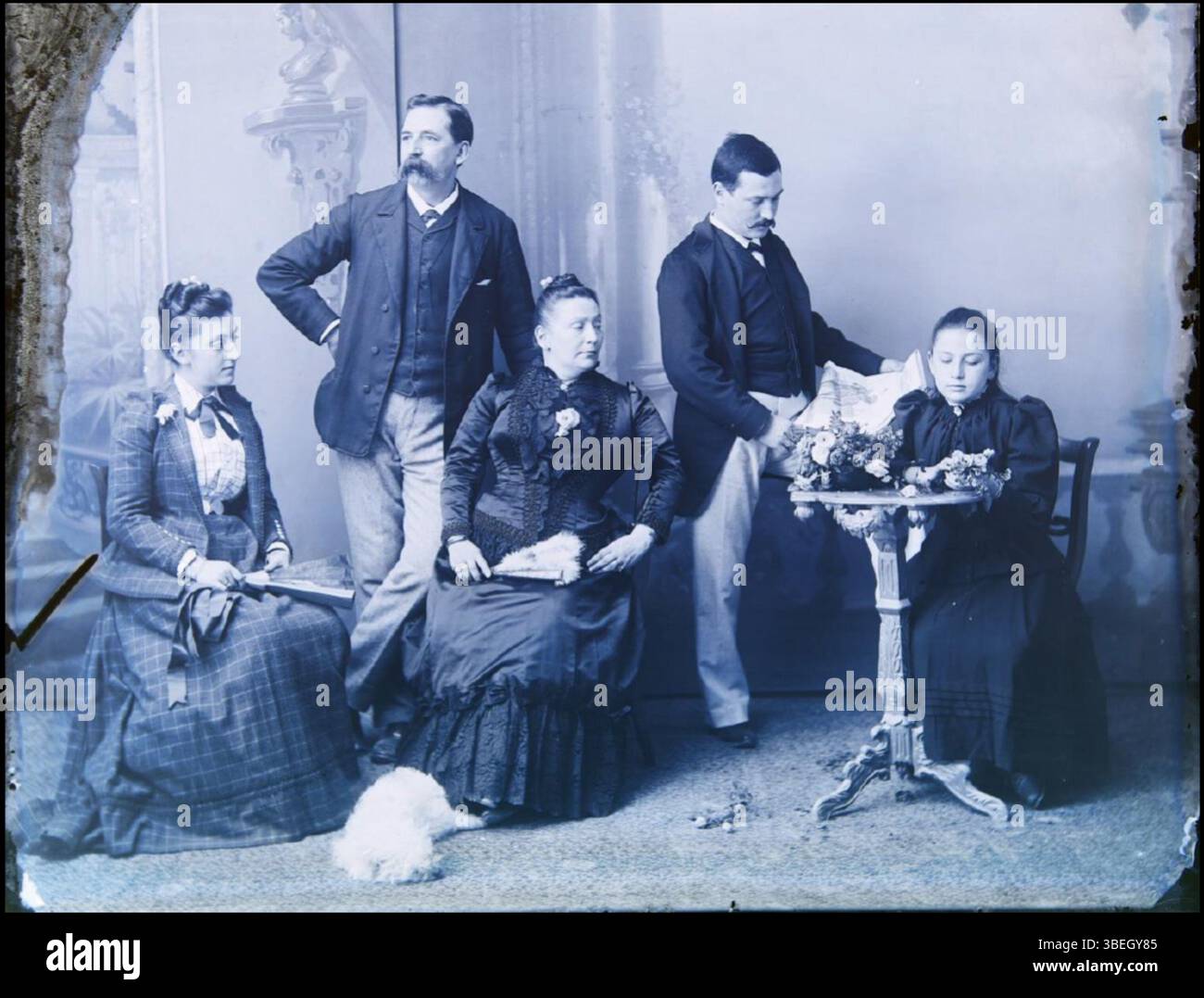 This studio portrait from around 1900 features Richard Ellis and his ...