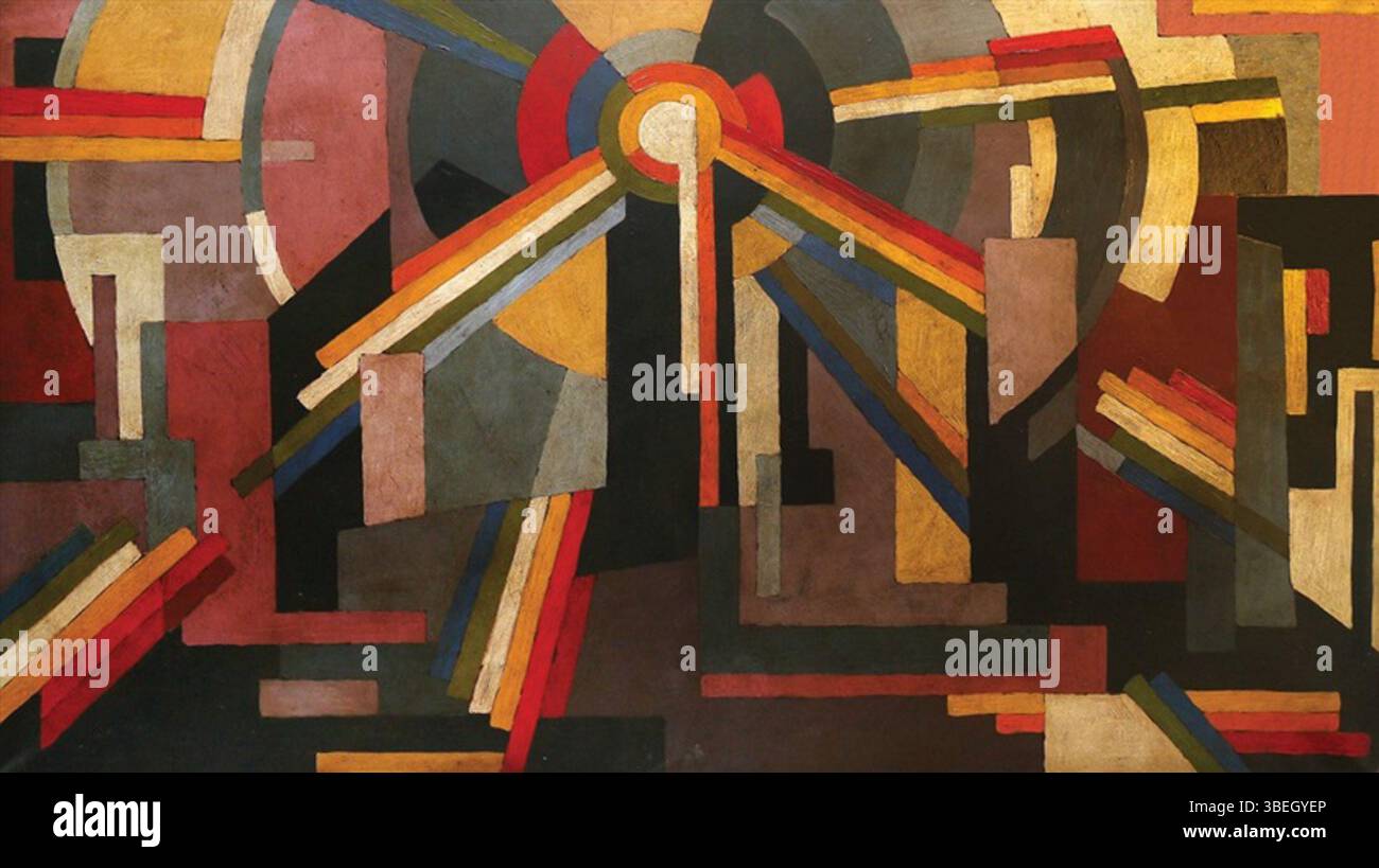 Arthur Segal's 1923-1925 painting 'Compozitie Helgoland I' captures a modernist interpretation ...