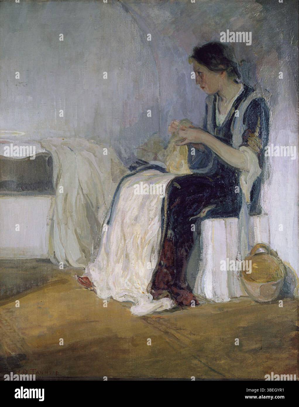 'Mary' is an oil painting by Henry Ossawa Tanner, created around 1908 ...