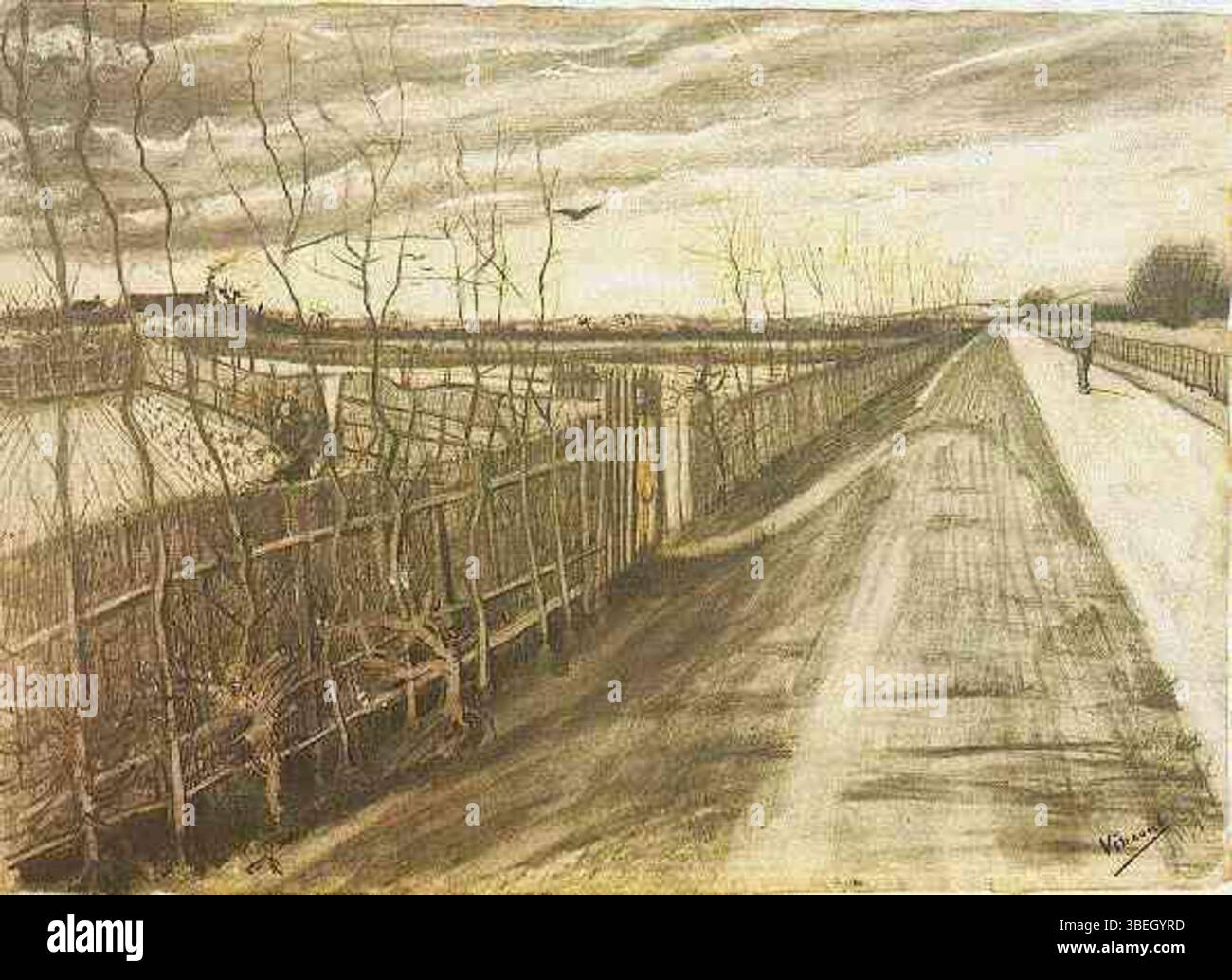 Country Road, painted by Vincent van Gogh, captures a rustic path ...