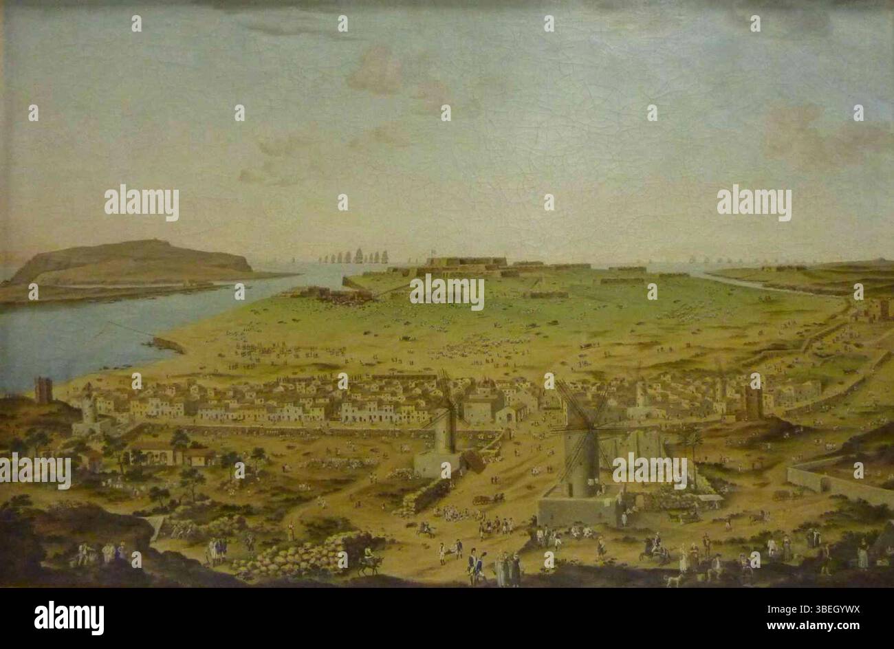 Painting of the capture of Fort Saint-Philippe in Mahon, Menorca in ...