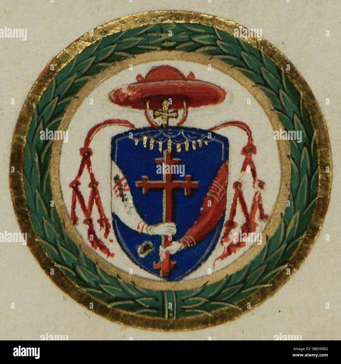 The coat of arms of Cardinal Bessarion is featured in the manuscript ...
