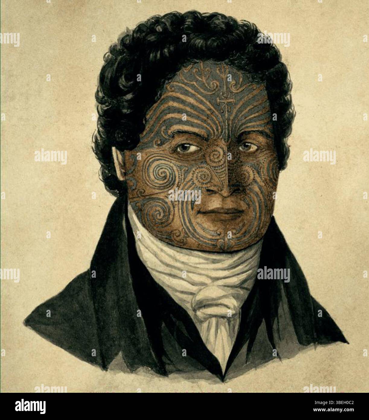 This watercolor portrait by John Sylvester, created circa 1826, depicts ...