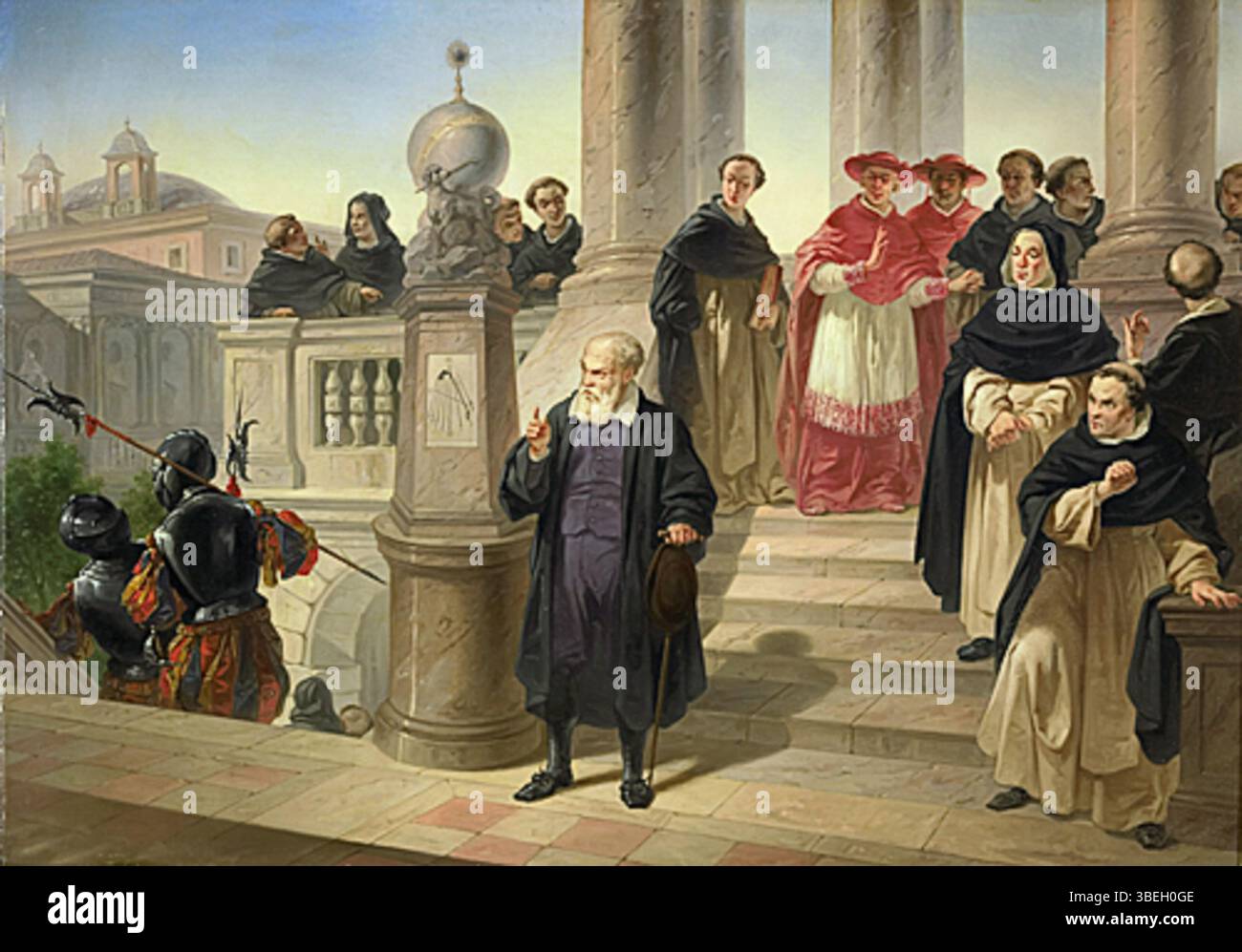 Giovanni Servi’s painting 'Galileo Before the Inquisition Trial ...