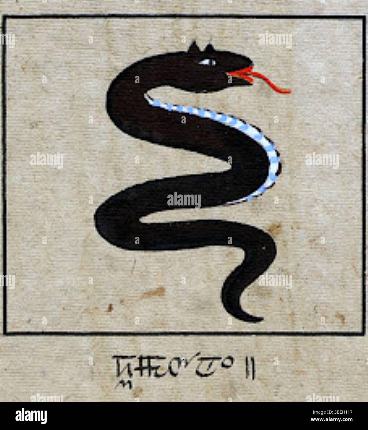 This ancient illuminated manuscript painting, from before the 18th ...