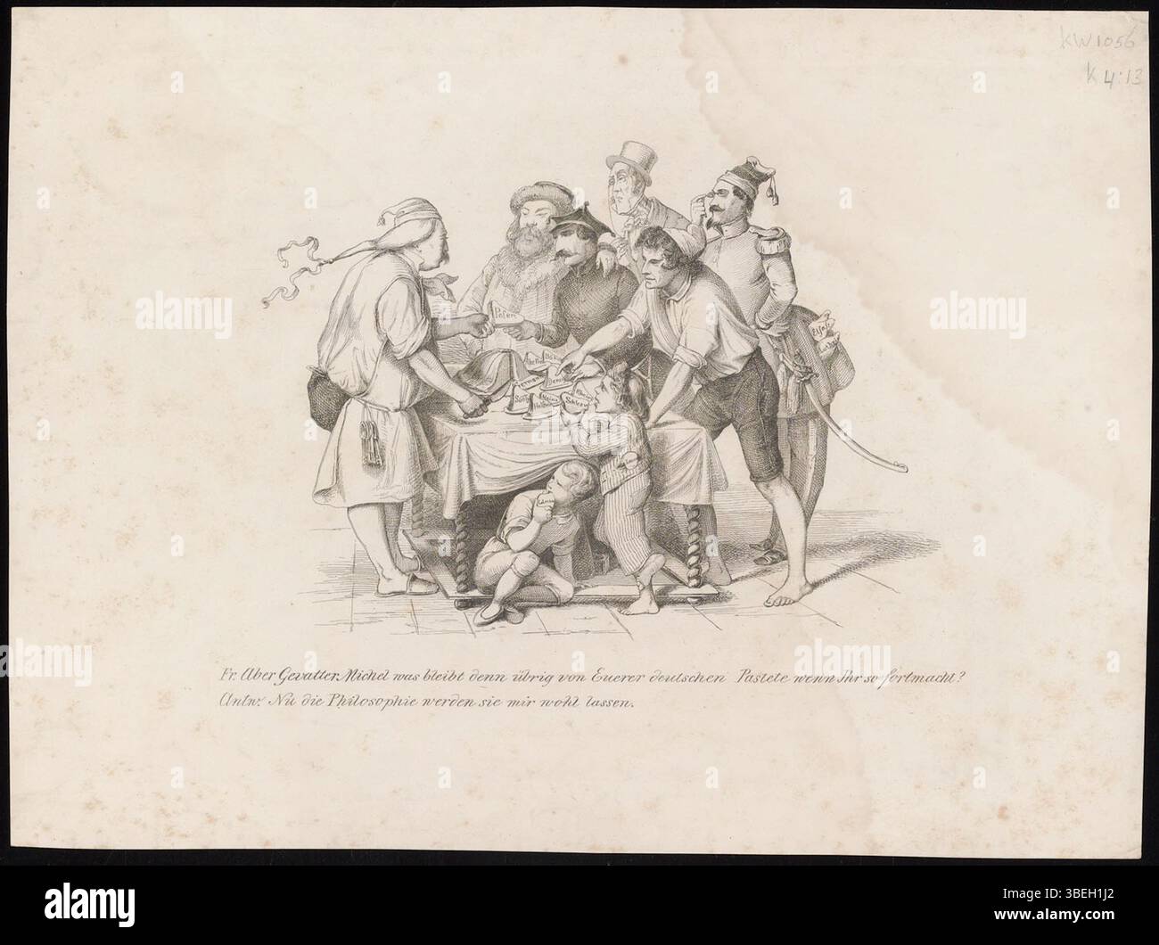 A satirical German work from the 19th century, featuring a dialogue ...