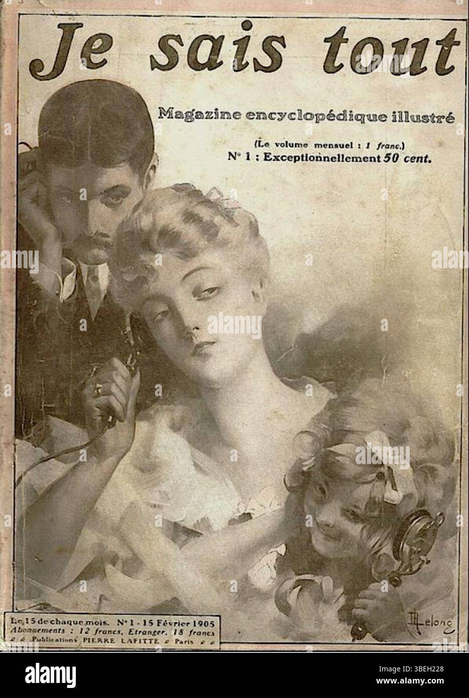 René Lelong's design for the cover of 'Je sais tout' (1905) is a ...