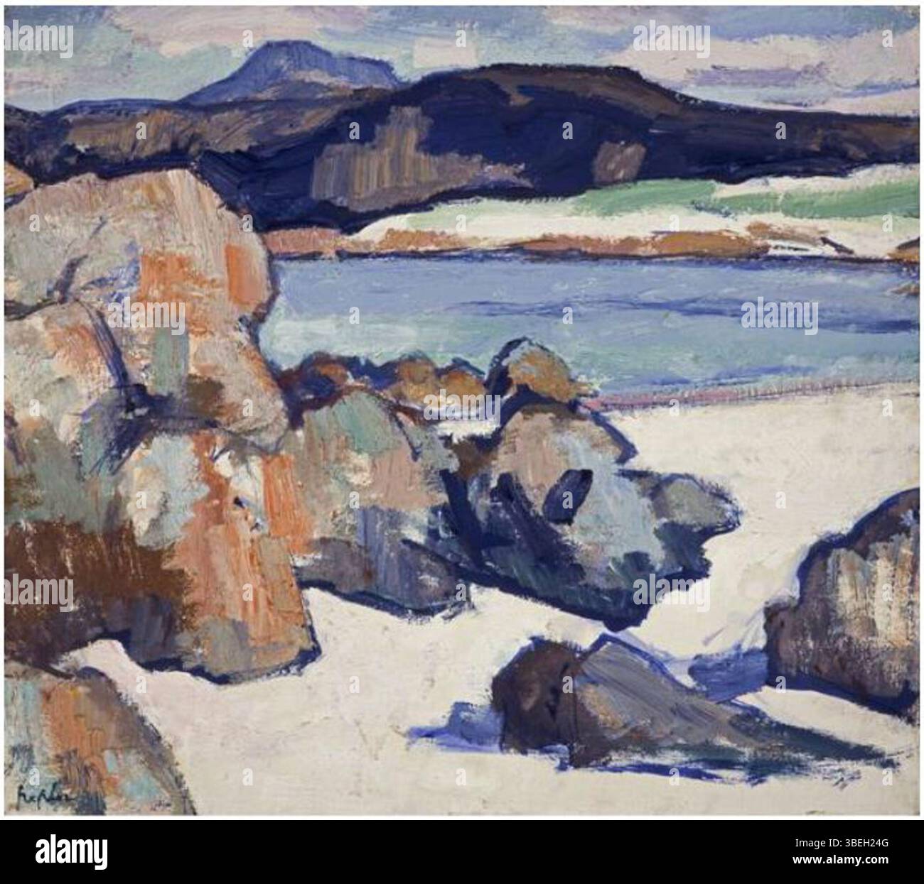 'Iona Landscape: Rocks' by Samuel Peploe, painted between 1925 and 1927 ...