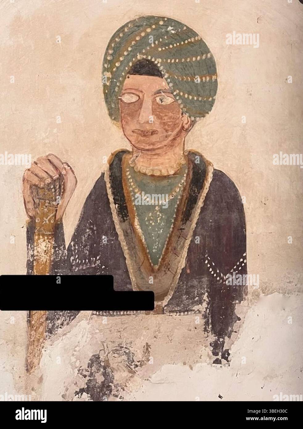 This 19th-century mural from Bagrian, Sangrur district, depicts a ...