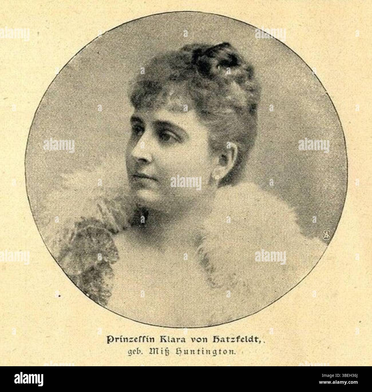 This image, dated January 1904, portrays Princess Clara of Hatzfeldt ...