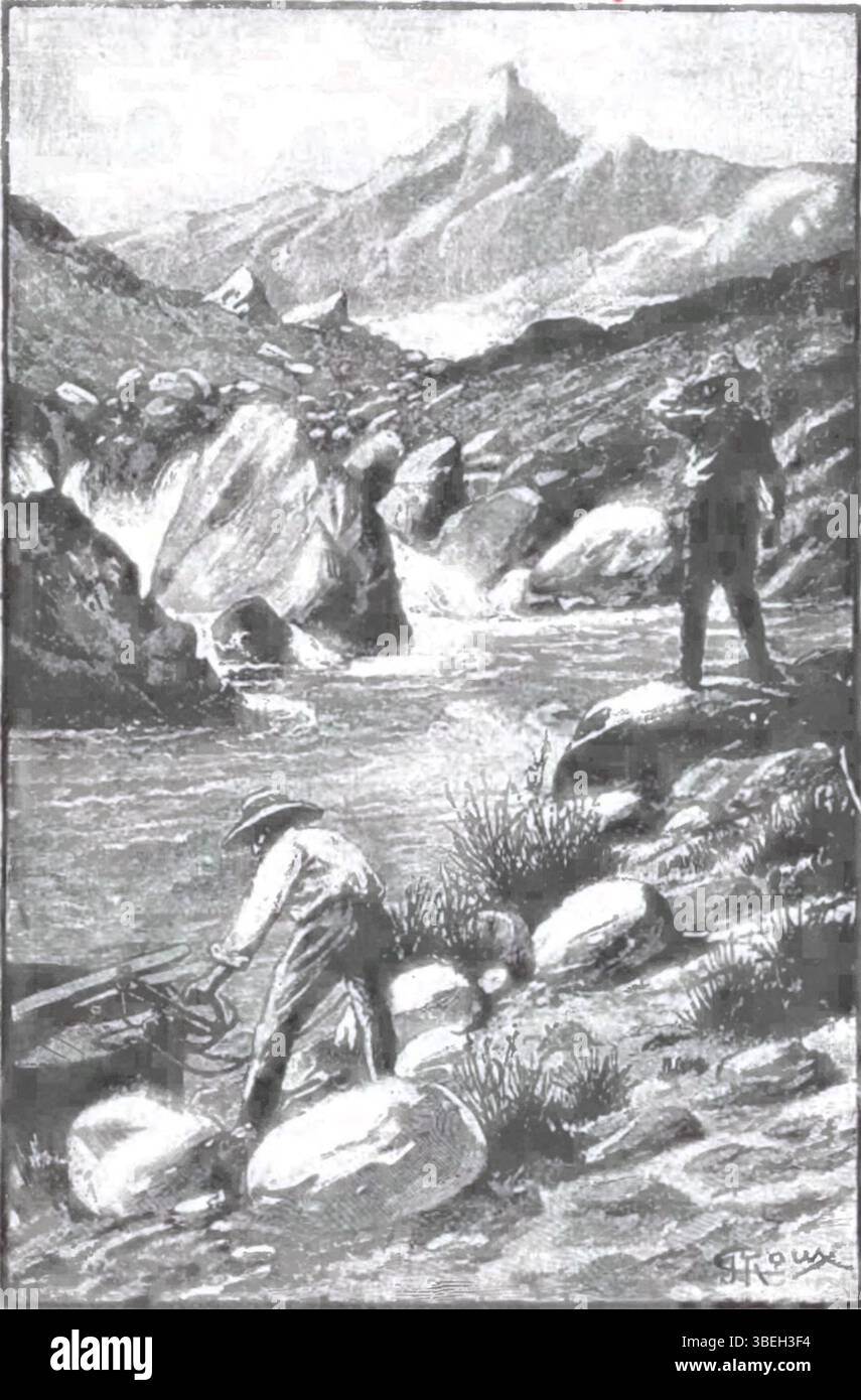 An illustration by George Roux from Jules Verne’s 1900 novel 'The ...