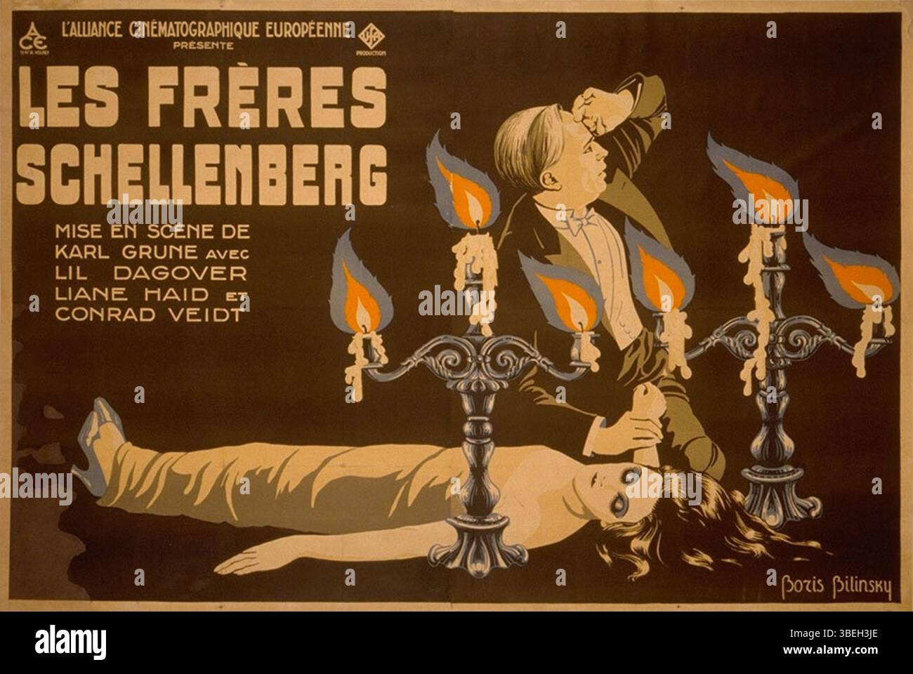 This 1926 poster by Boris Bilinsky promotes *Die Brüder Schellenberg ...