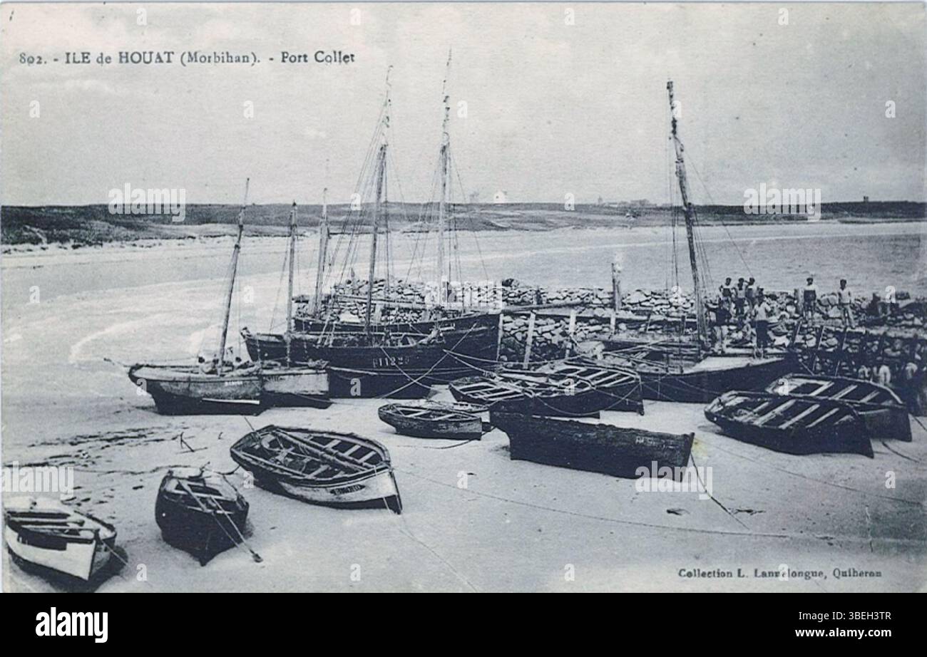 This postcard from circa 1910 depicts Port Collet on the island of ...
