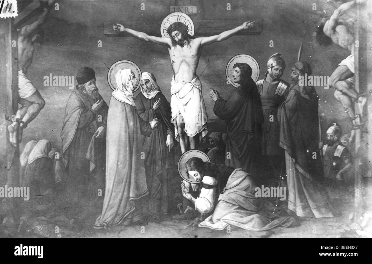 This photograph depicts a representation of Jesus on the cross ...