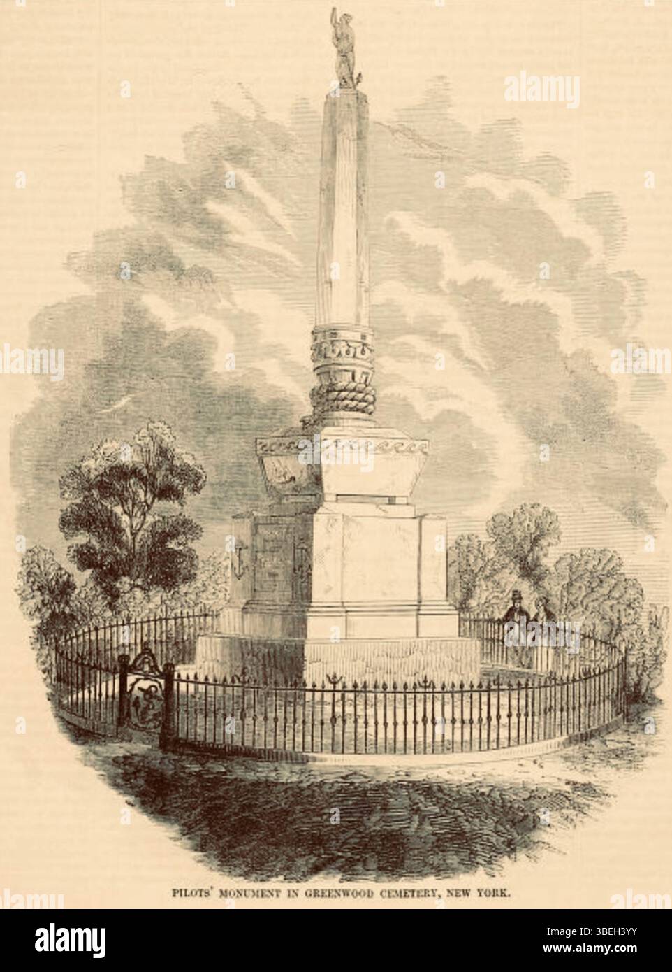 The Pilots' Monument at Green-Wood Cemetery in Brooklyn, New York ...