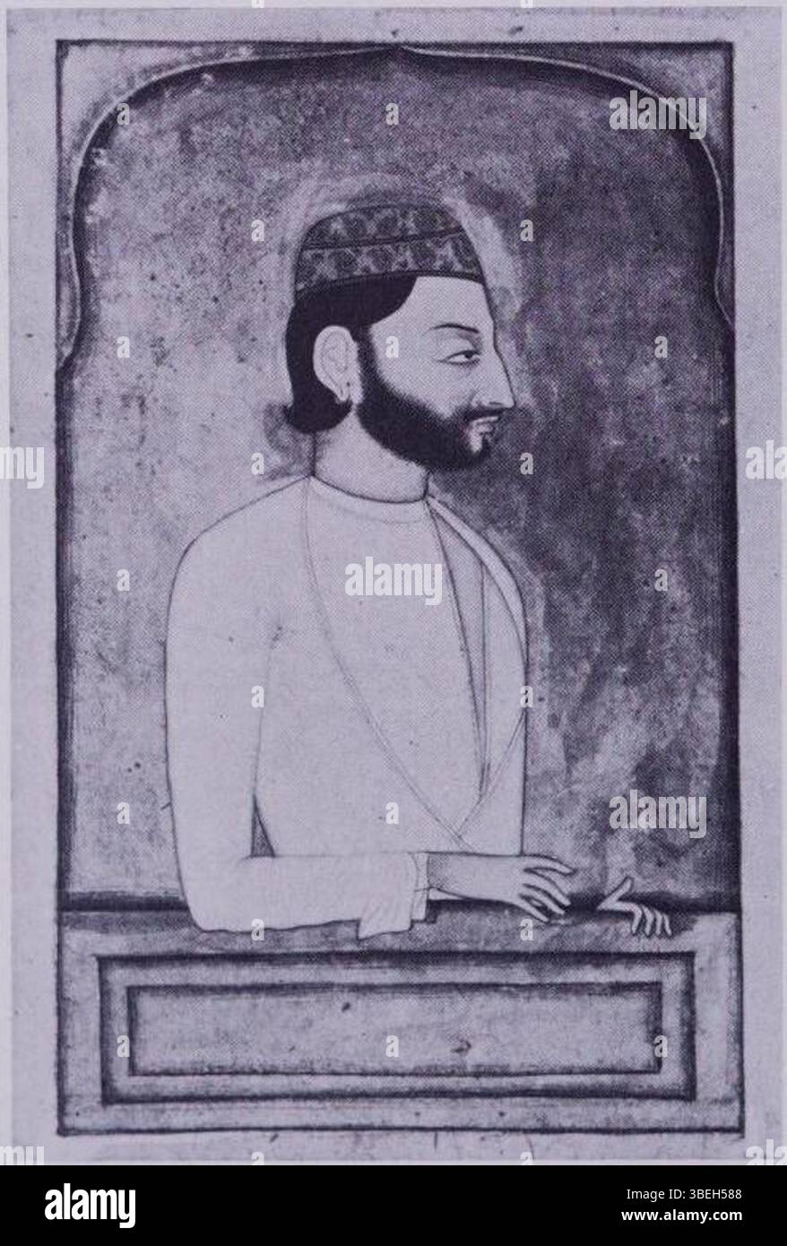 This mid-19th-century painting portrays Fakir Syed Tajuddin Bukhari ...