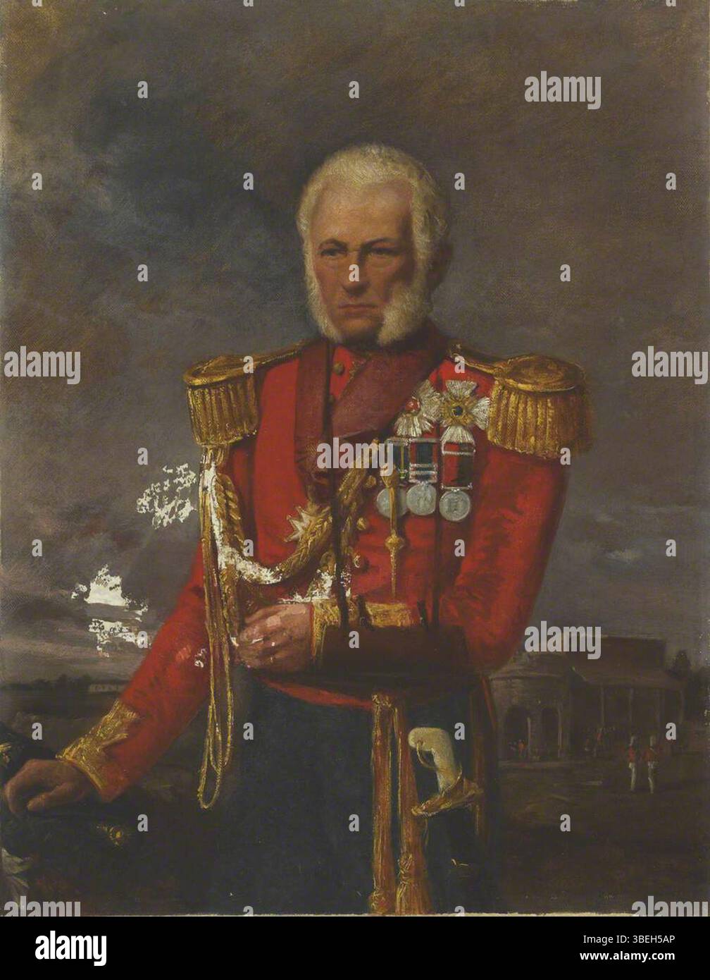unknown artist; Major-General Sir Hugh Wheeler (1789-1857) at Cawnpore ...