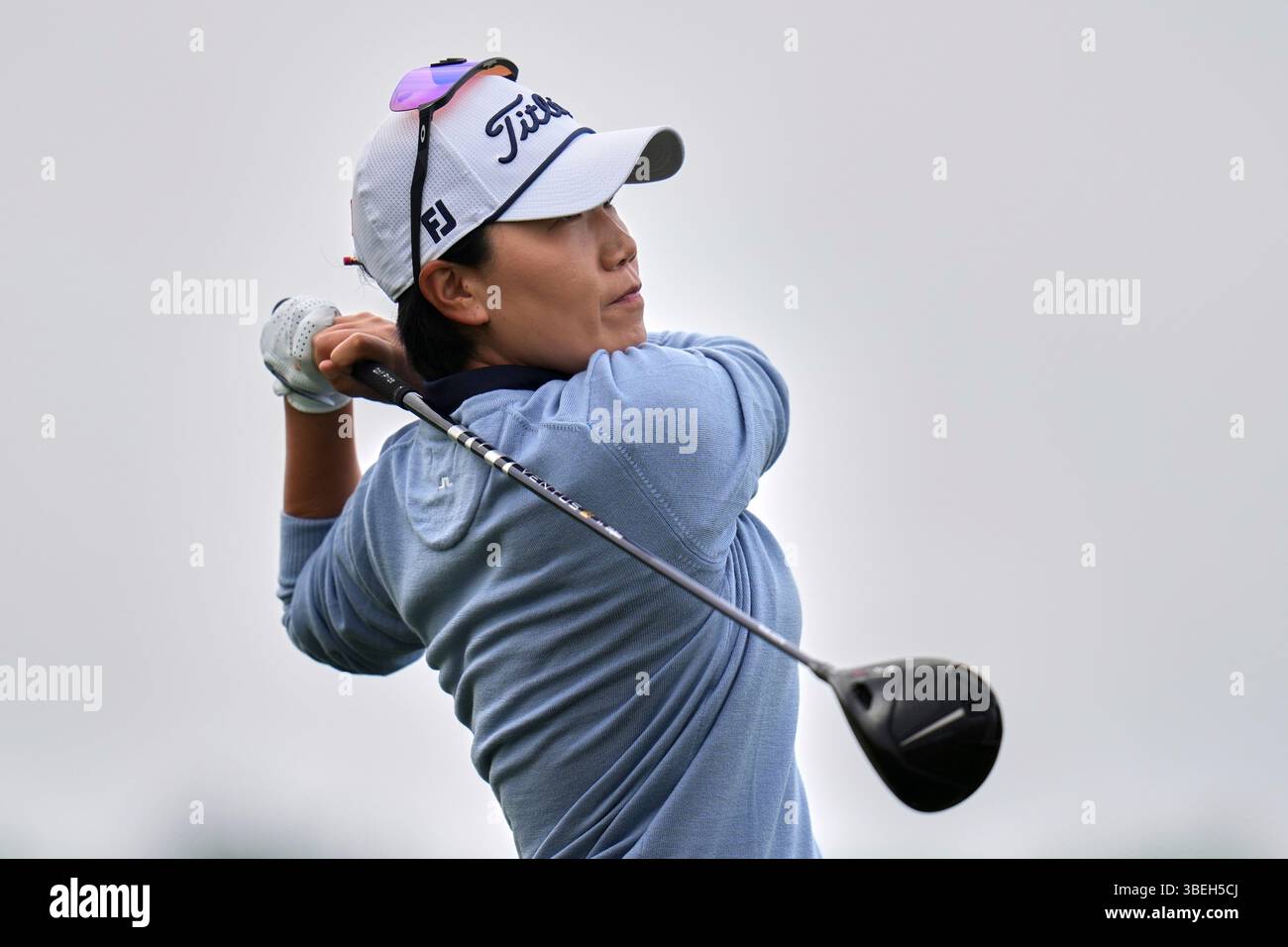 Jeongeun Lee5, of South Korea, hits from the third tee during the first ...