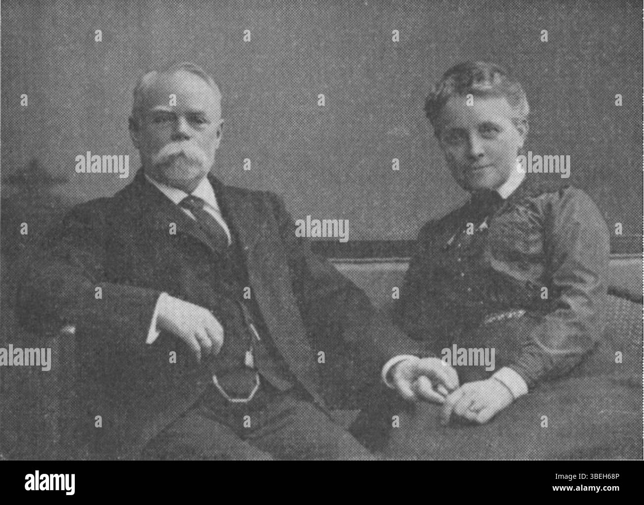 This photograph from around 1900 depicts Cornelius and Frederikke Stau ...