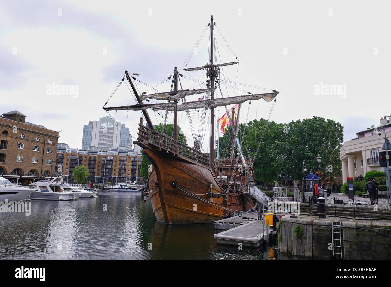 The 93ft Nao Santa Maria a replica of the boat sailed on by Christopher ...