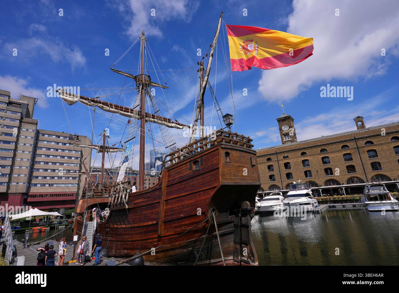 The 93ft Nao Santa Maria a replica of the boat sailed on by Christopher ...