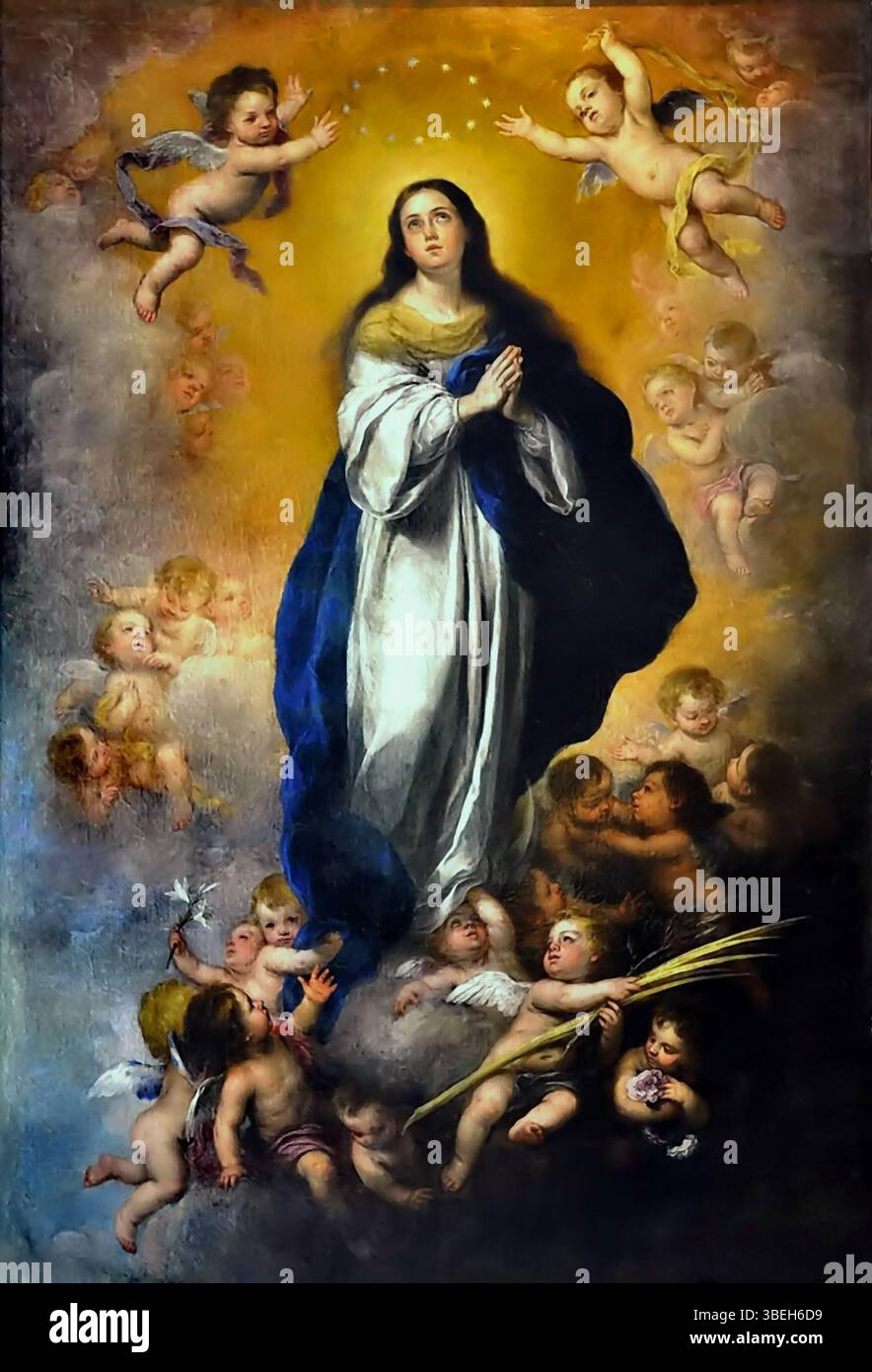 This oil painting, 'La Inmaculada Concepción', by Bartolomé Esteban ...