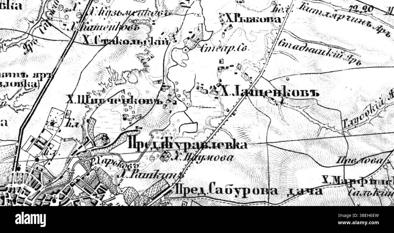 This map from 1869 presents a detailed view of the Shevchenky district ...