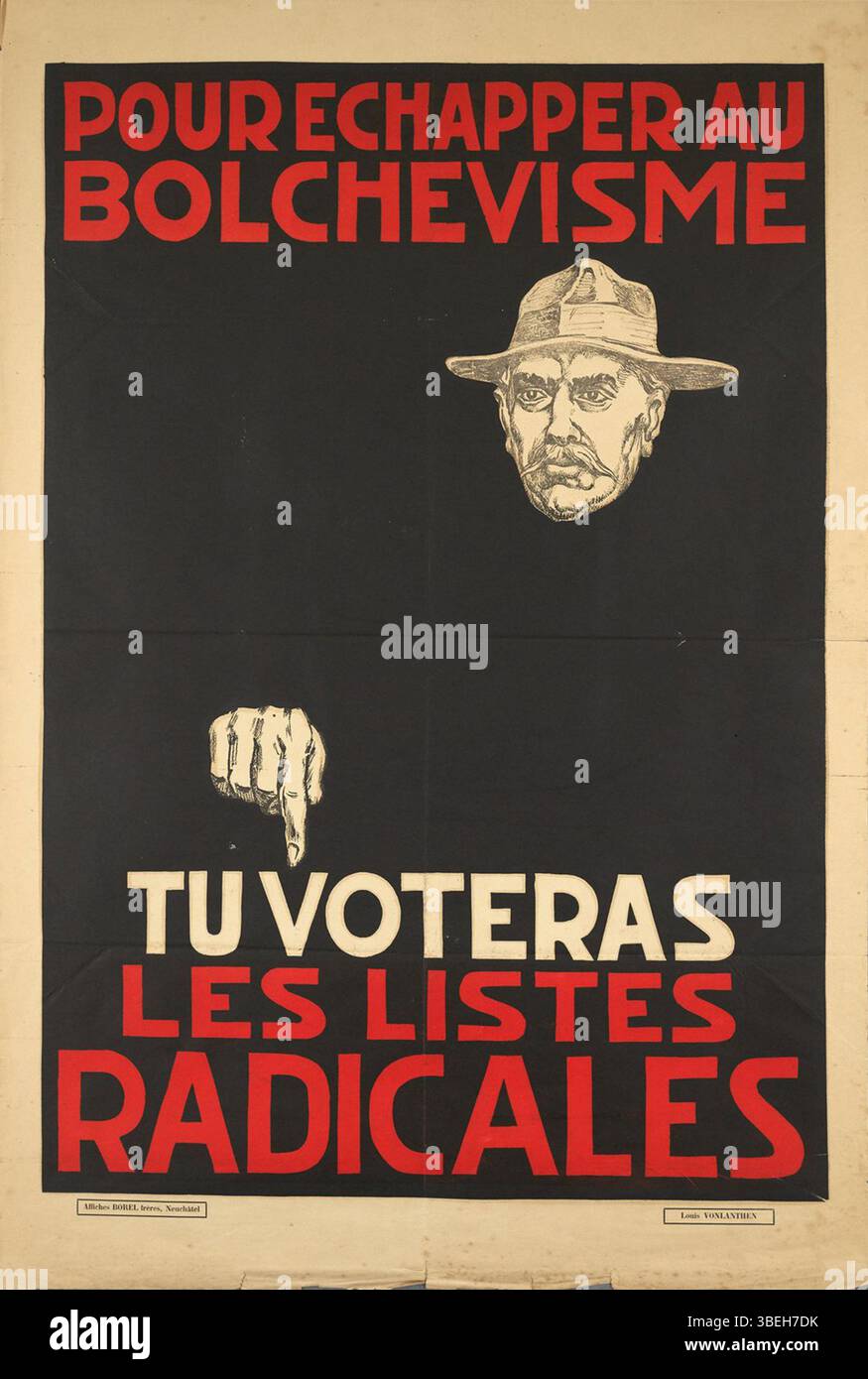 A political poster from the Swiss Radical Party, created in 1925 by ...