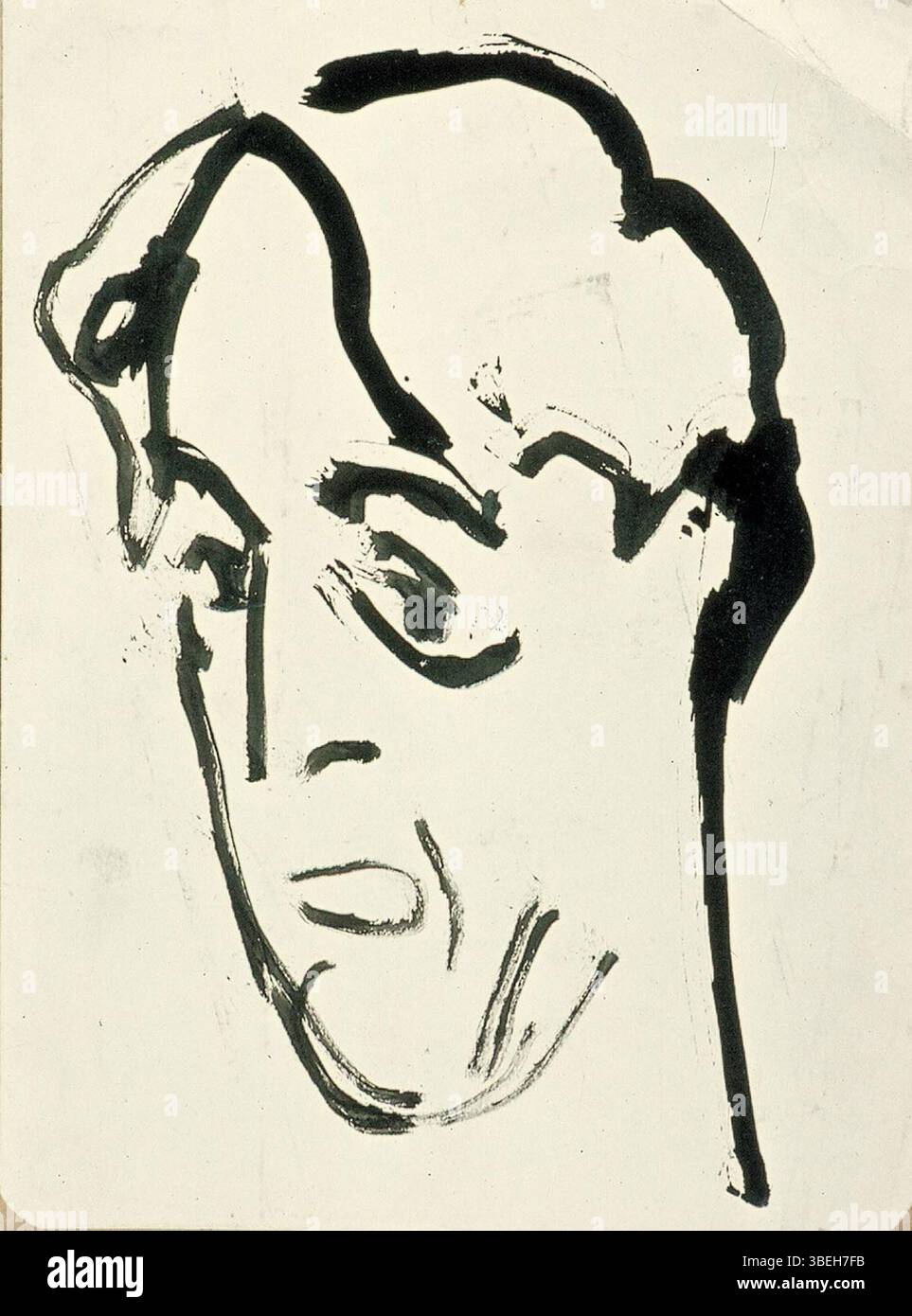*Self-Portrait* by Theo van Doesburg (circa 1915) is a drawing ...