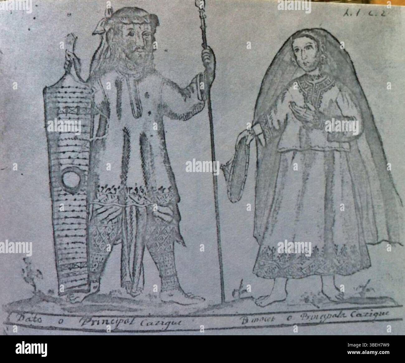 Francisco Ignacio Alcina's 1668 work portrays a datu and a binukot, two ...