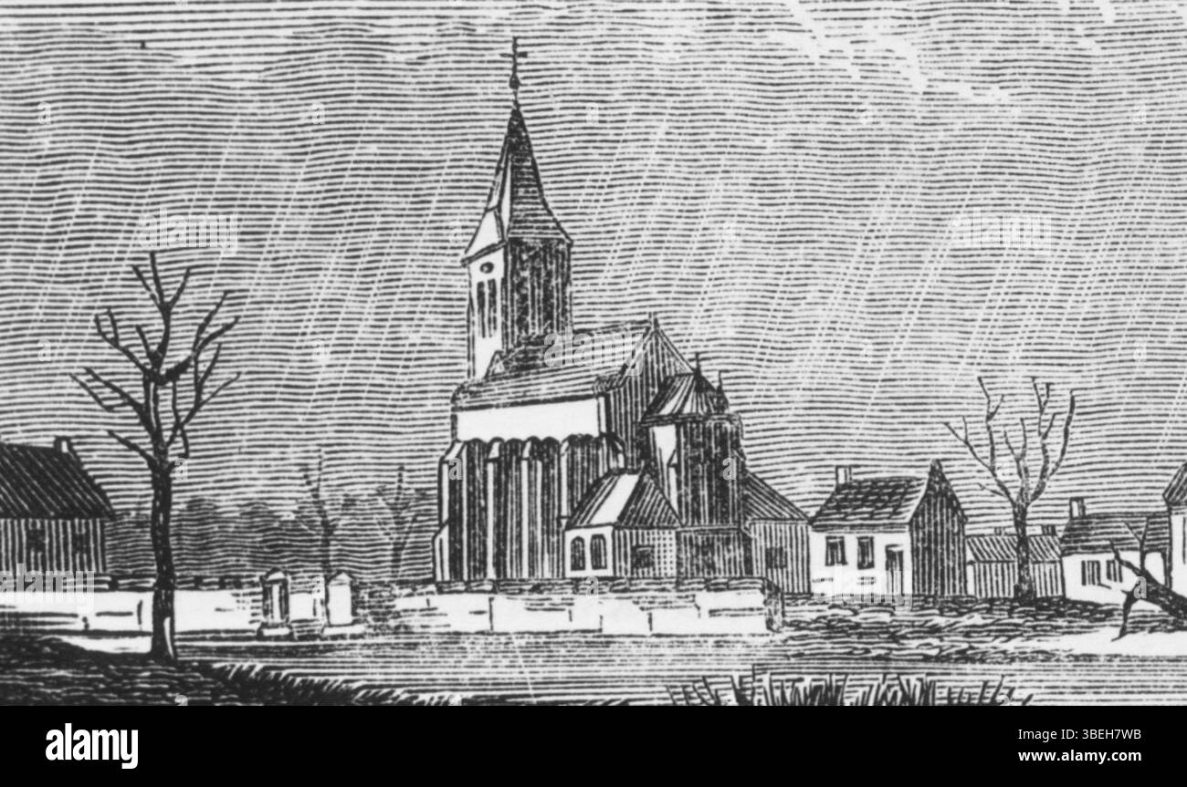 This engraving from around 1890 depicts a view of the village of Limmel ...