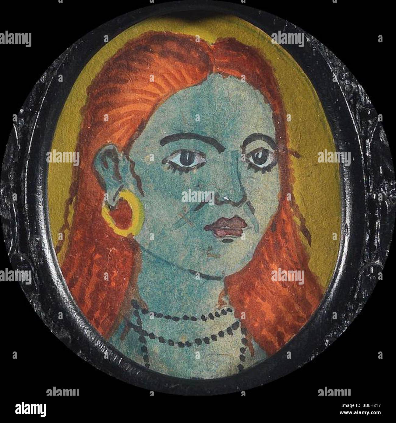 This painting shows Baba Sri Chand, son of Guru Nanak, from a small portrait housed in a Mughal ...