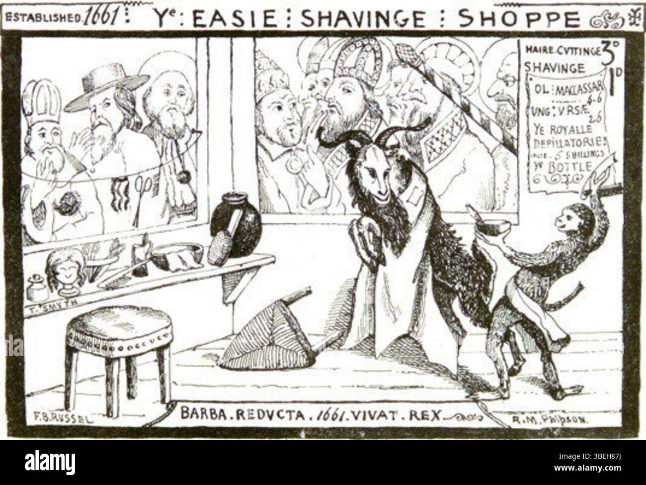 A cropped version of the frontispiece from *The Philosophy of Beards ...