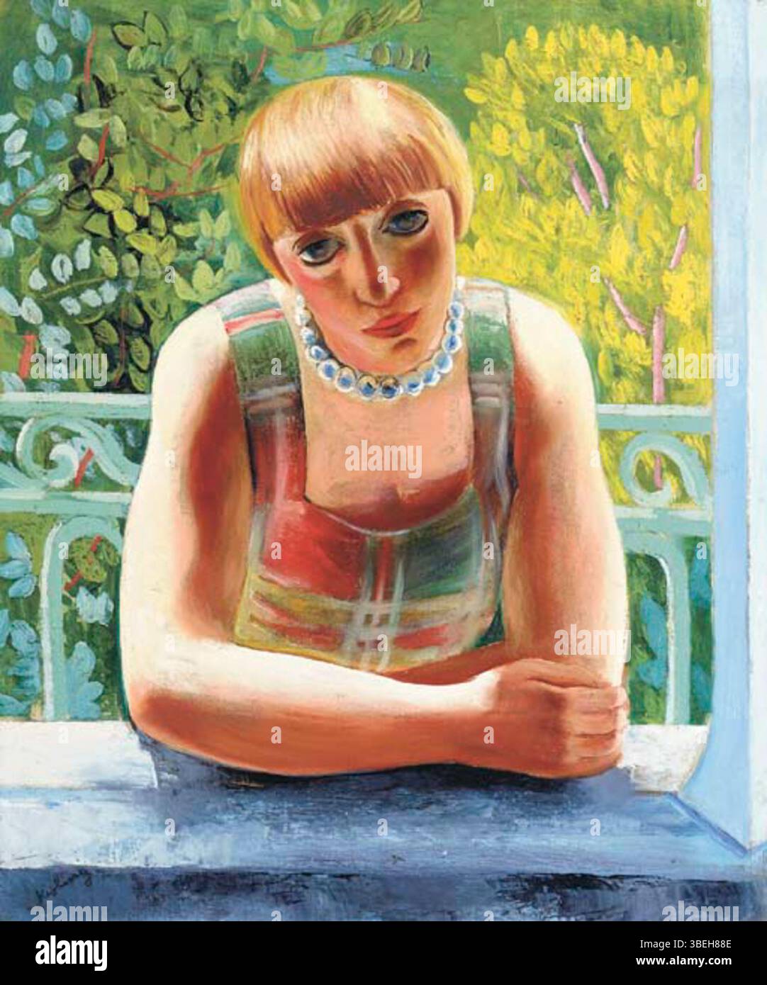 This 1917 portrait by Moïse Kisling depicts Madame Renée Kisling. Known ...