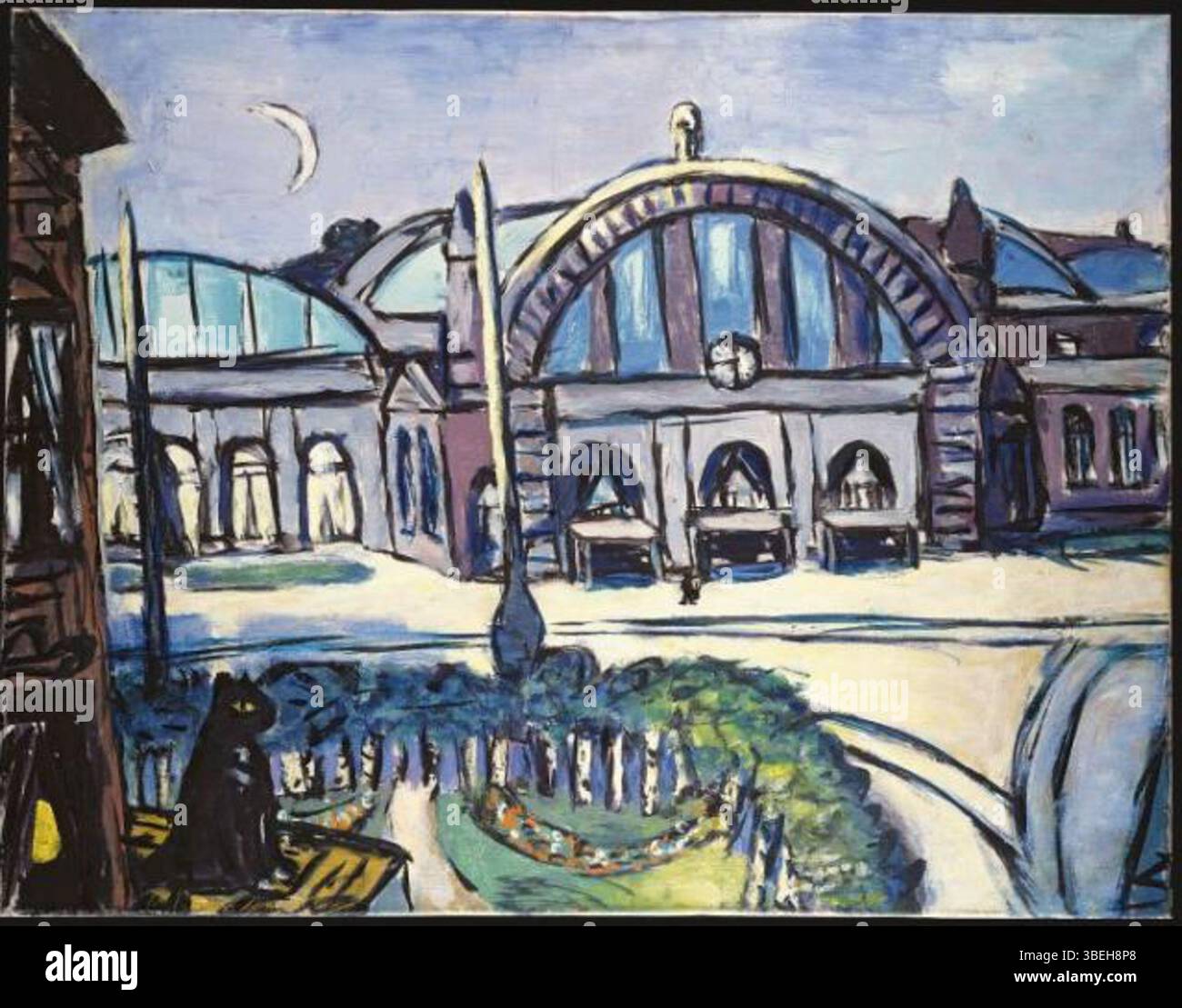 Max Beckmann’s *Frankfurt Main Station* (1943) depicts a chaotic ...