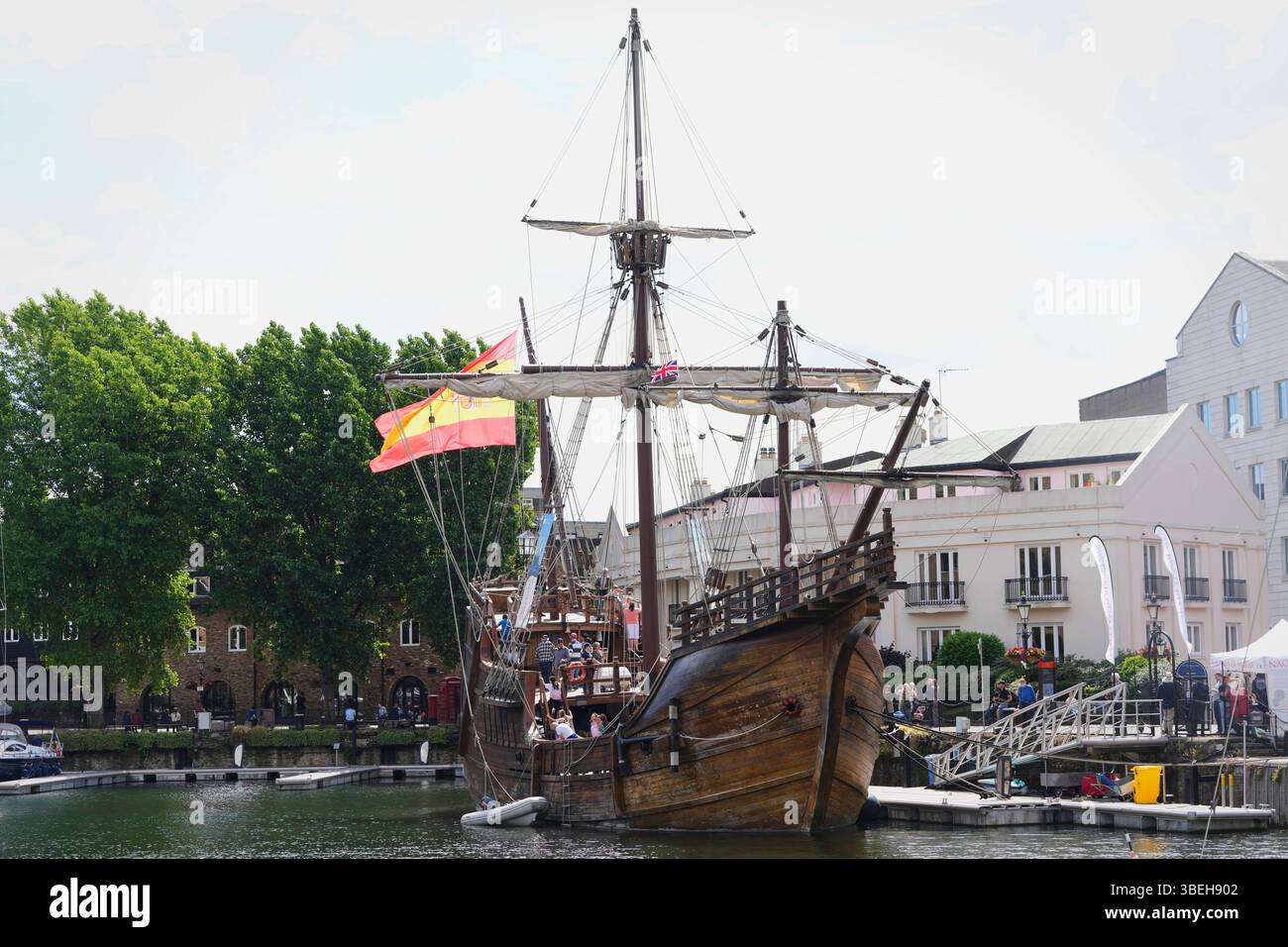 The 93ft Nao Santa Maria a replica of the boat sailed on by Christopher ...
