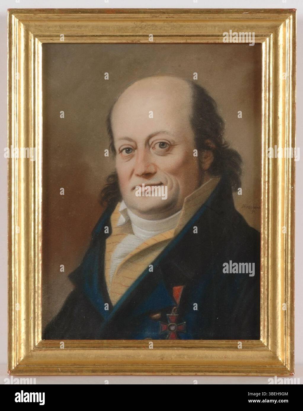 Pastel portrait by Johann Baptist Hirschmann (1770–1829) depicting a ...