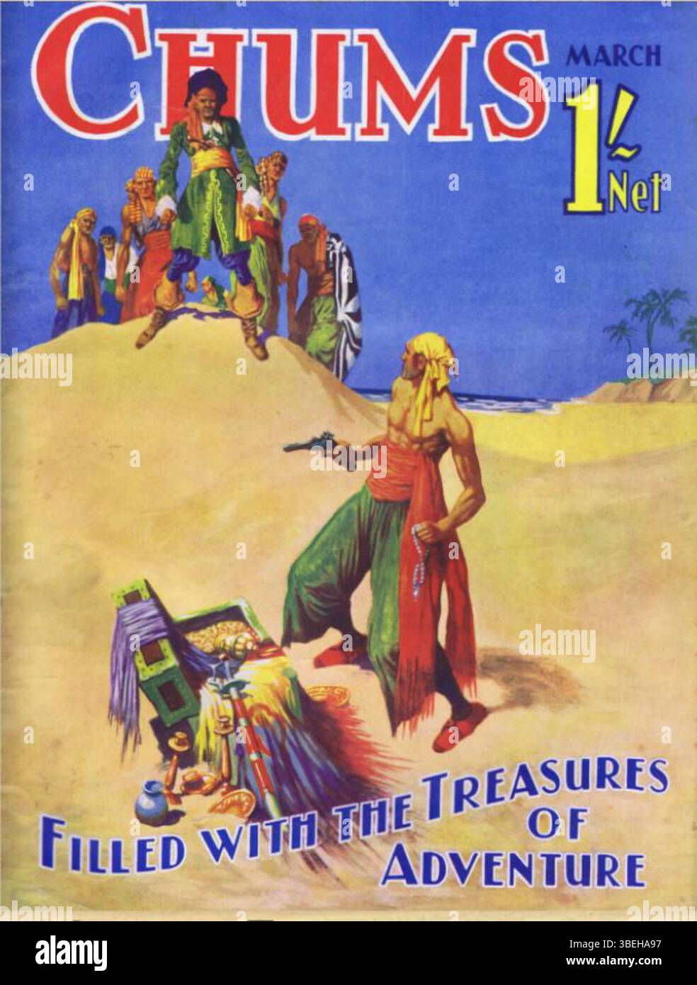 The cover of the early 1930s edition of Chums magazine features artwork ...