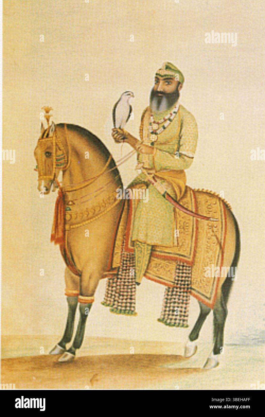 This 19th-century equestrian painting depicts Maharaja Karam Singh of ...