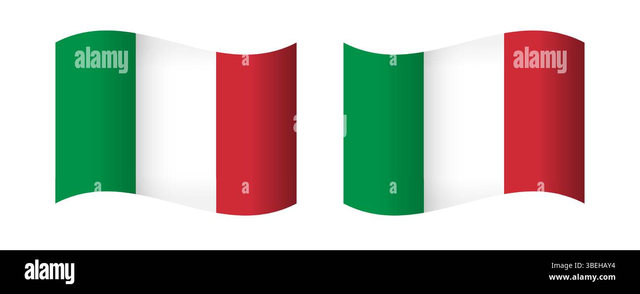 Creative flag of Italia, 3D concept. Italian flag design. Sports icon ...