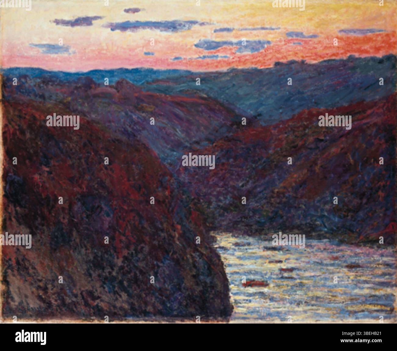 Claude Monet’s 1889 painting 'La Creuse, soleil couchant' captures a ...