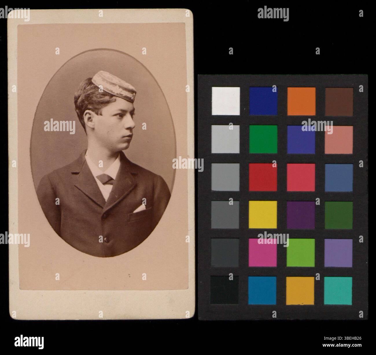 This black-and-white photograph from 1881 depicts Hans Burckhardt ...