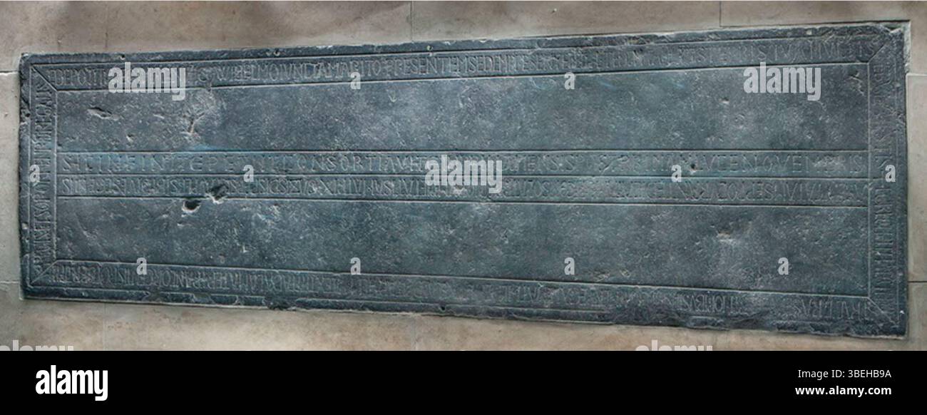 The tombstone of Matilda of Flanders, located in Caen, France, is an ...