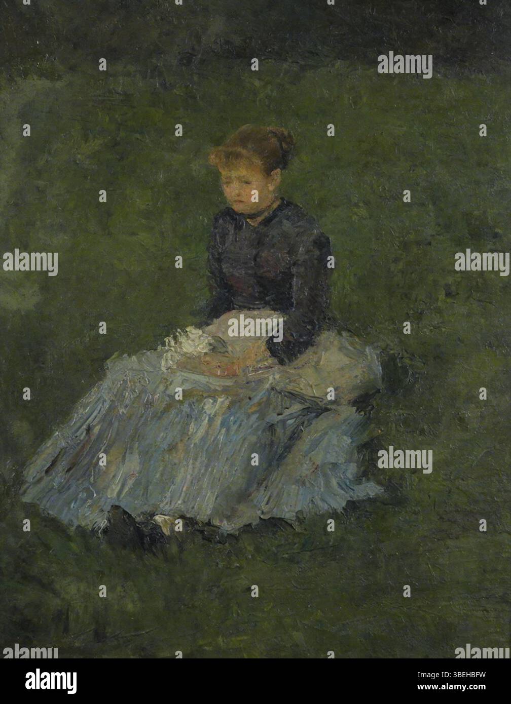This 1900 painting by Helena Emingerová titled *Dve s kytikou* (Two ...