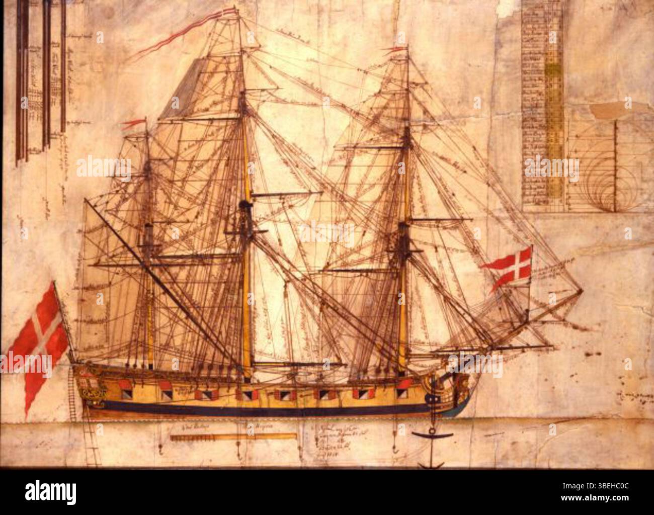 18th century royal navy frigate hi-res stock photography and images - Alamy