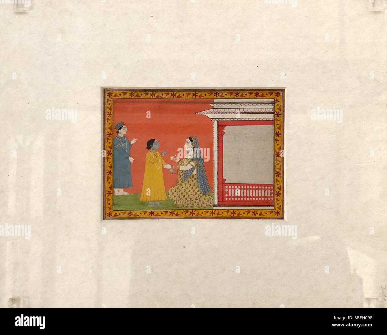 This gouache on paper painting, dating back to around 1800 A.D ...