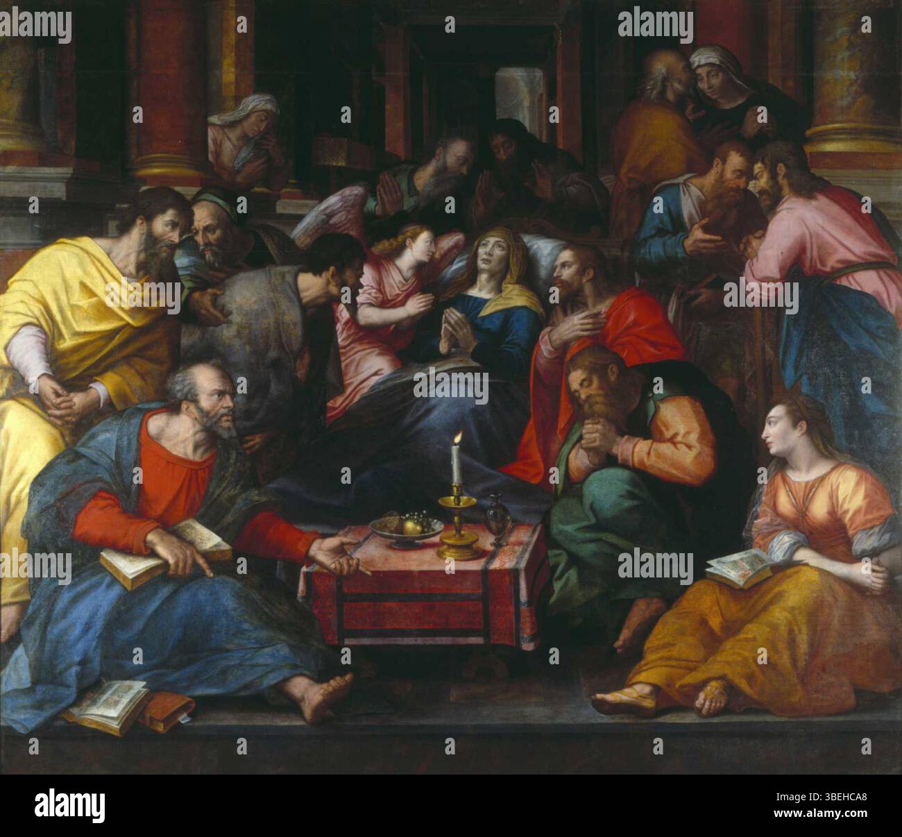 Michiel Coxcie’s ‘Death of the Virgin’ is the central panel of the ...