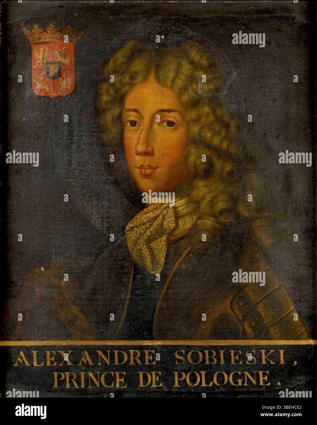 This 19th-century portrait depicts Alexandre Sobieski, Prince of Poland ...