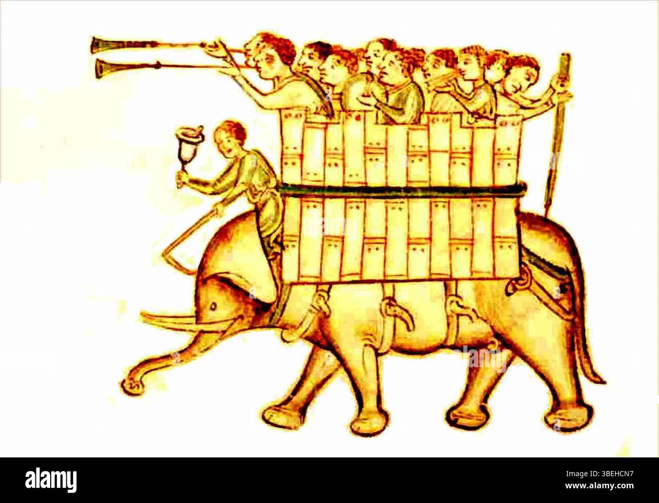 This manuscript illustration by Matthew Paris, dated around 1250 ...