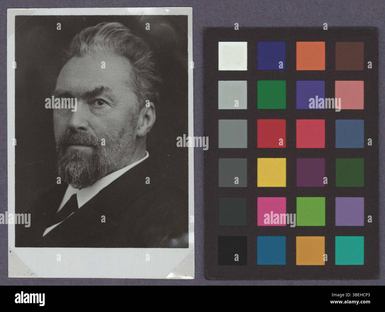 Portrait of Paul Böhringer, created between 1900 and 1920. This black ...